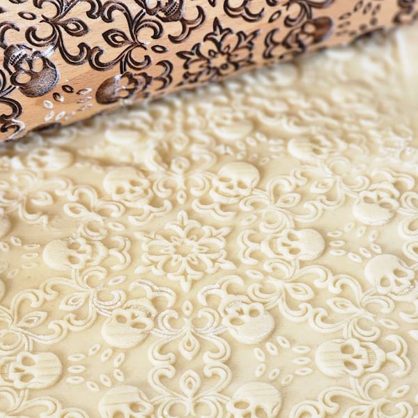 WILD, 3 Kid Embossed Rolling Pin SET. Wooden Laser Cut Mini Rolling ...