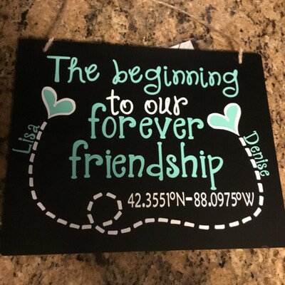 Personalized Best Friend Sign, BFF Gift, Bestfriend Gift, Best Friends ...