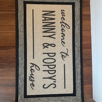 Gift for Grand Parents Personalized Outdoor Rug Washable Custom Rug ...