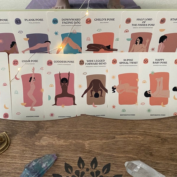 ASANA CARDS, Yoga Pose Cards, Yoga Cards, Yoga Poses, Yoga Teacher ...