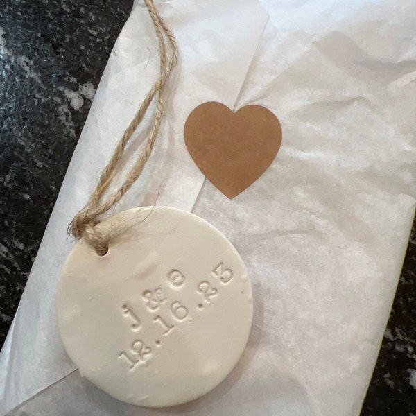Custom Heart Clay Gift Tag, Personalized Gift Tags, Wine Gift Tags ...