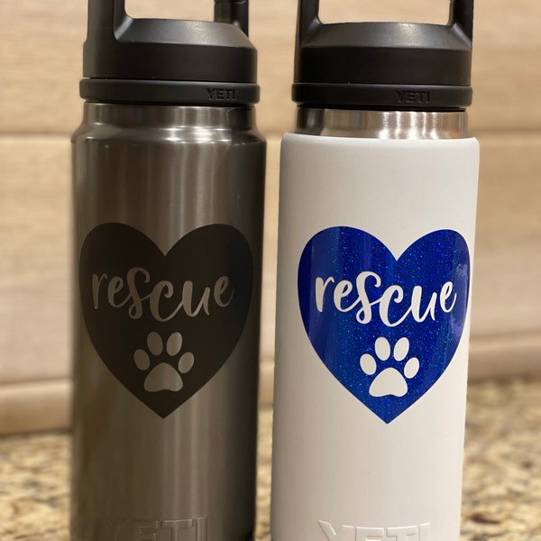 Rescue Dog Vinyl Decal: Car, Laptop, Window Sticker - Etsy