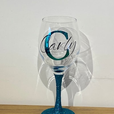 Personalised Bumble Bee Birthday Glitter Glass Gift for Her Gift for ...
