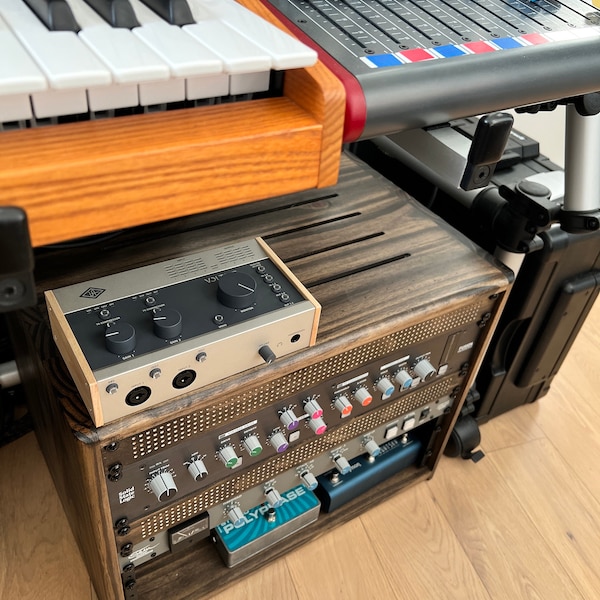 8U Studio Rack | 15" Depth | Solid Wood | Customizable - Etsy