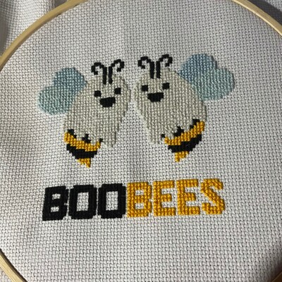 Boo Bees PDF Cross Stitch Pattern Needlecraft Instant Download Modern ...