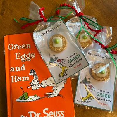 Dr. Seuss Treat Bag Card, Dr. Seuss Printable, Green Eggs and Ham ...