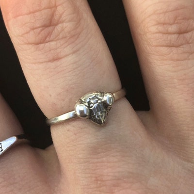 Praying MANTIS Stacking Ring Oxidized Insect Jewelry Sterling Silver ...