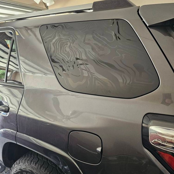 Fits 2010-2024 Toyota 4RUNNER Rear Side Window Topographic Map Decal ...