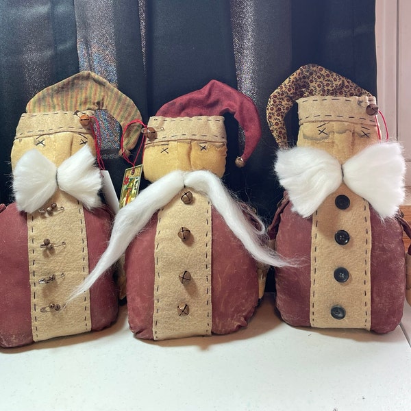 Prim Claus Epattern...primitive Country Christmas Santa Cloth Doll ...