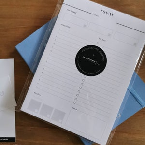 Daily Desk Pad, Minimal to Do Notepad, Daily Planner Notepad, A5 Desk ...