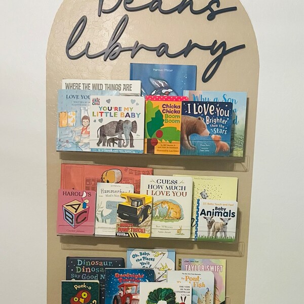 Library Personalized Sign, Nursery Name Sign Cut Out, Nursery Wall ...