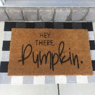 Hey There Pumpkin Welcome Mat, Doormat, Door Mat, Pumpkin Season ...