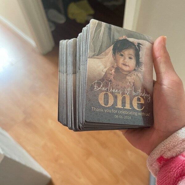 Custom Birthday Invitation Magnet/birthday Photo Magnets/1st Birthday ...