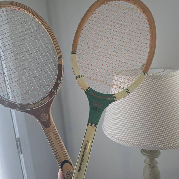 Wood Tennis Rackets Wilson Pancho Gonzales Don Budge Dunlop Marty ...
