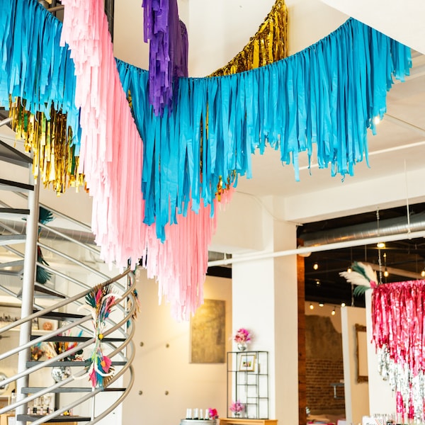 Ceiling Aerials Fringe, Individual Strands, Birthday Party Decor ...