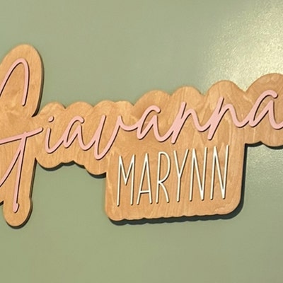 Large Wood Name Sign, Nursery Name Sign, Boho Nursery Sign , Above Crib ...