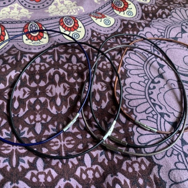 Necklace for Pendant Charm, Thin Leather Cord Necklace for Pendant ...