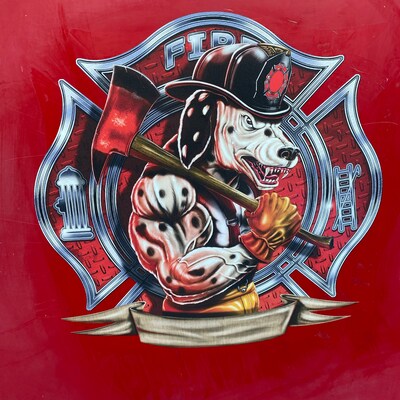 Fire Department Decal, Full Color Fire Department Dalmation Decal, FD ...