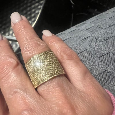 Polki Diamond Ring, Polki Ring, Pave Band Ring, Victorian Style Polki ...