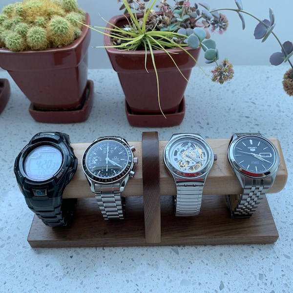 Timestand L Adjustable Four Watch Stand in Walnut Wood for Special Gift ...