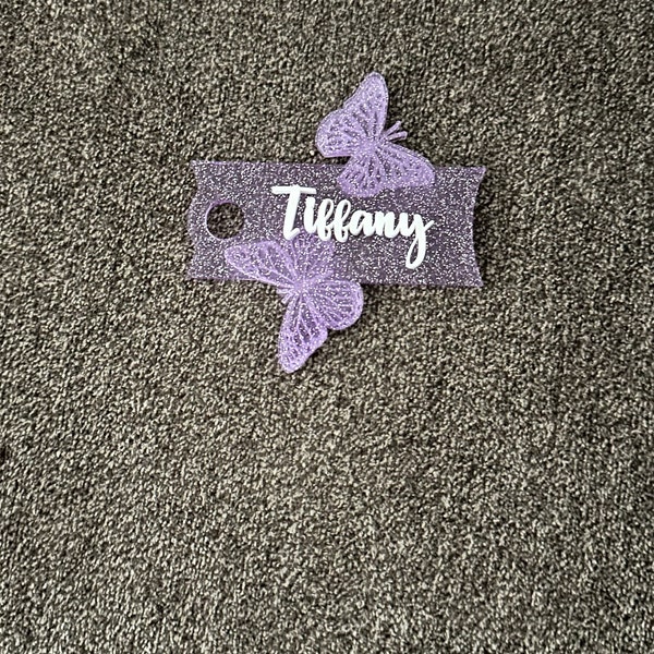 30oz, 40oz or 60oz Stanley Butterfly Name Tag, Personalized Butterfly ...