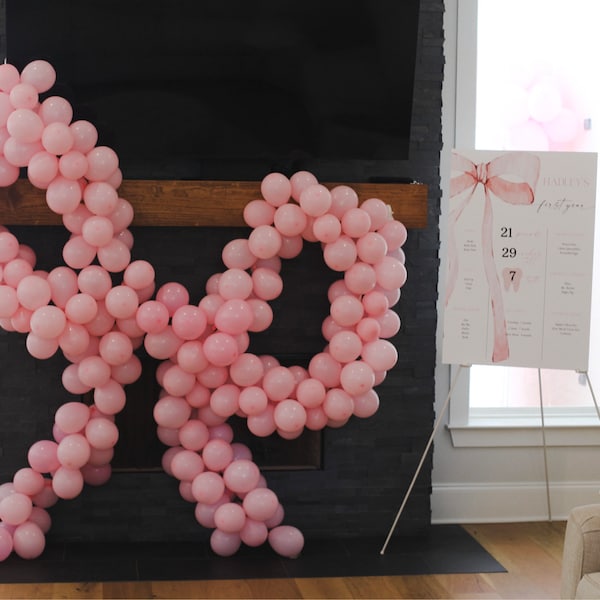 Pink Bow Birthday Party Decorations Bow Bacelorette Bridal Baby Shower ...