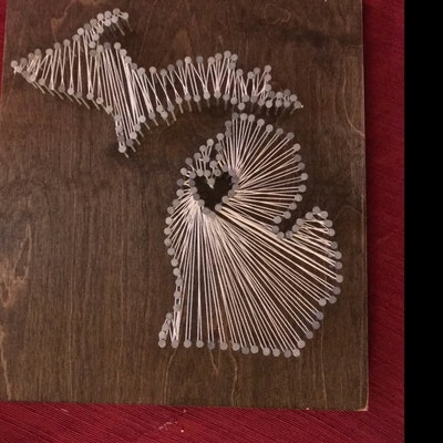 DIY Michigan String Art Kit, State String Art Kit, Michigan Nail Art ...