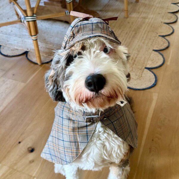 Lilac Tweed Dress for Dogs and Cats, Vintage Luxury Purple Tweed Tutu ...