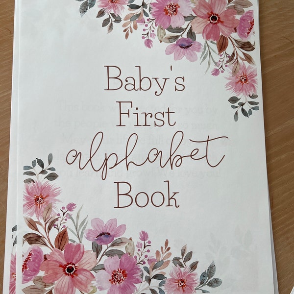 Baby’s First Abc 123 Book, Baby Shower ABC Book, Baby Alphabet Book ...