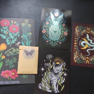 Note Pad A5 50 Sheets Owl and Trees Pixie Cold Design - Etsy