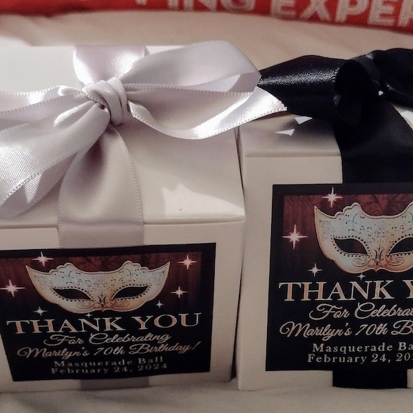 Masquerade Mask Party Favor, Candle, Gift Boxed, Masquerade Ball, Sweet ...
