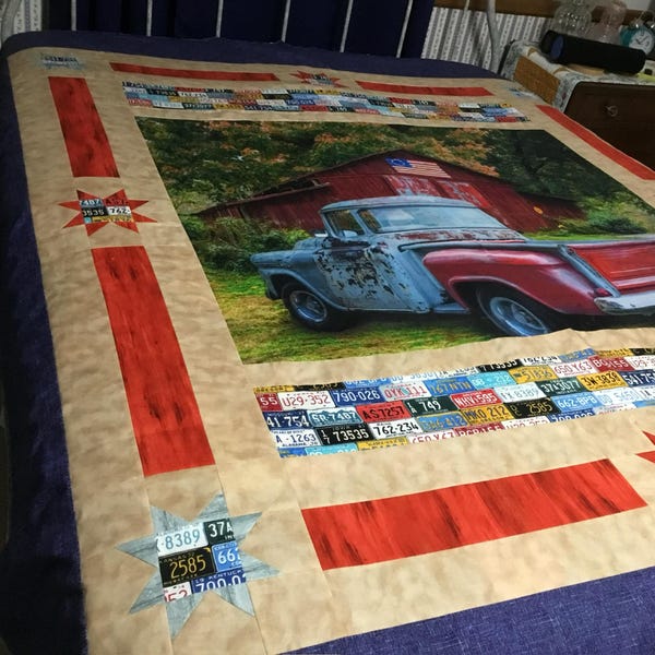 35" Digital Fabric Panel - David Textiles Moulton Barn Rustic Sunrise ...