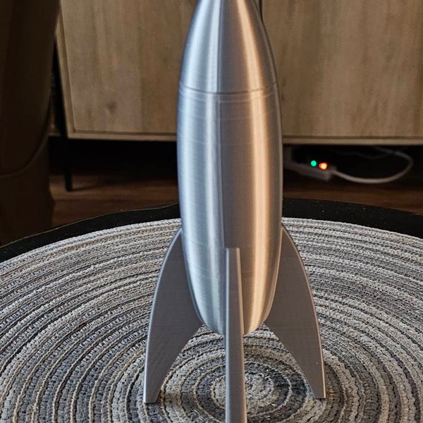 Rocket Ship Container, Retro Rocket Ship With Lid and Storage, Rocket ...