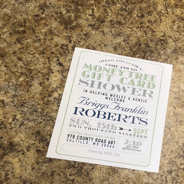 Bridal/couples Shower Invitation Digital Download | Money Tree - Etsy