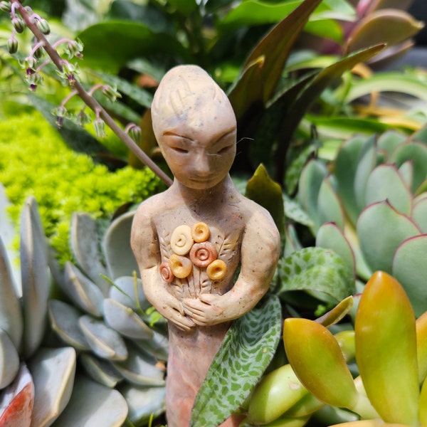 Magic Manny Mushroom, Altar Totem, Tiny Garden Art, Unique Spirit Guide ...