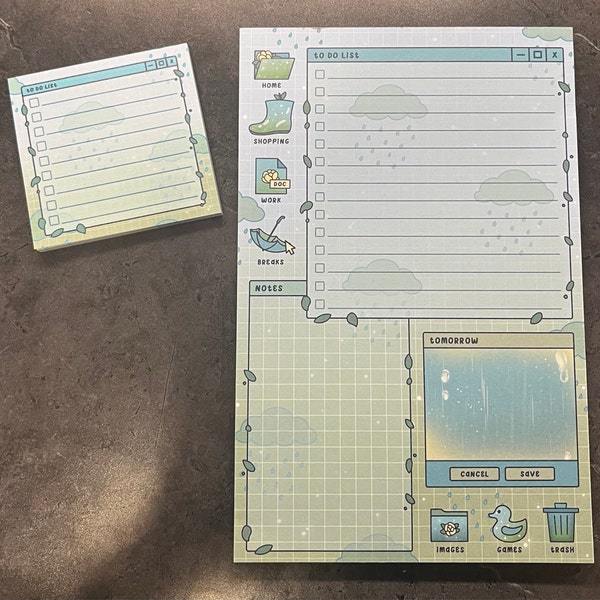 Rainy Day Aesthetic Sticky Note - Etsy