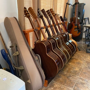 Leather & Wood Upright Custom Guitar Rack Guitar Stand - Etsy