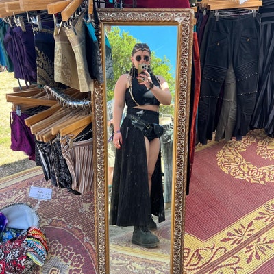 Festival Duster Skirt Wear Over Anything Skirt Cape Elven Forest ...