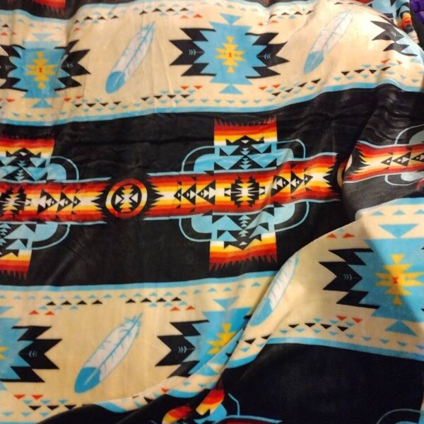 Southwest Native American Style NEW DESIGN Fleece Blanket (NOT Super ...