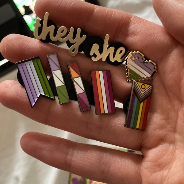 Community Lesbian Flag Pin — Subtle Pride Accessory LGBT Enamel Queer ...