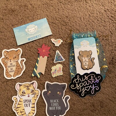 Original Astrology Girl Waterproof Matte Vinyl Stickers with Shiny Gold ...