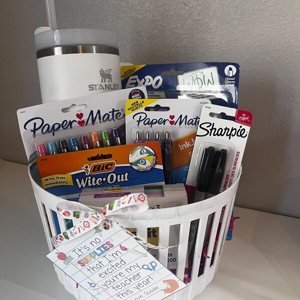 Teacher School Supplies Gift Tag | Teacher Gift Tag | I’m Excited You ...