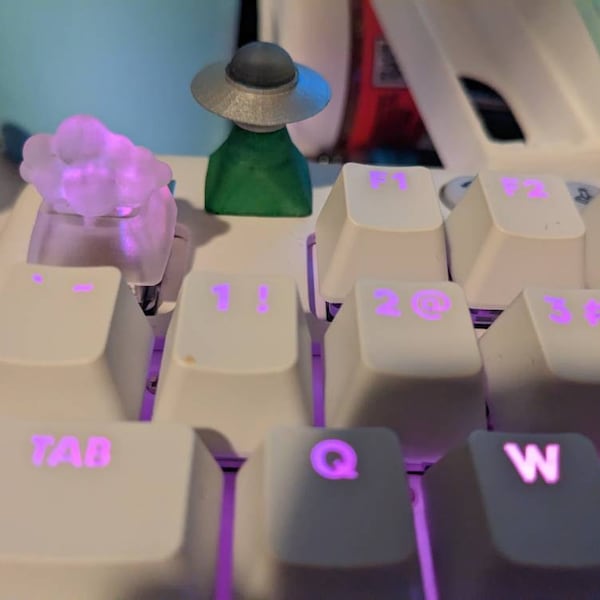 UFO Keycap - 3D Printed Resin Artisan Cherry MX XDA Keyboard Accessory ...
