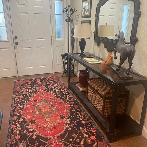 Turkish Rug, Area Rug, 5x10 Rug, Hand Knotted Rug, Red Rugs for Living ...