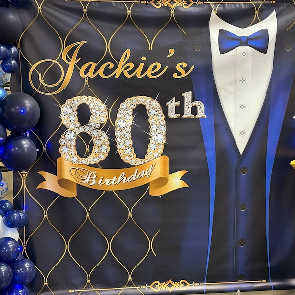 Classic Man Birthday Backdrop, Classic Man Step and Repeat Backdrop ...