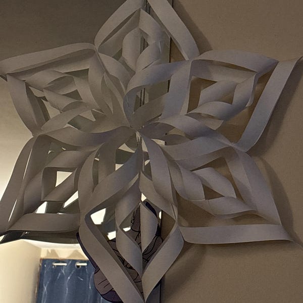 Set of 3 DIY Large Paper Snowflakes,pre-cut,kit for DIY Decoration ...