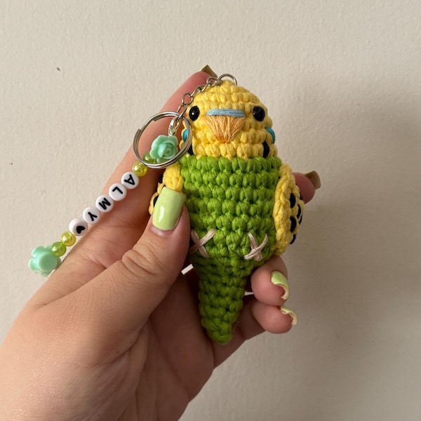 Custom White Faced Cockatiel Crochet Amigurumi, Crochet Bird, Gift for ...