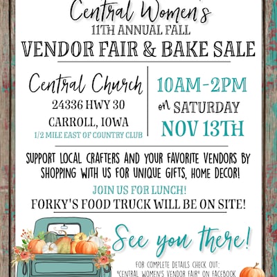 Fall Event Flyer, Custom Flyer, Vendor Flyer, Invitation for Vendors ...