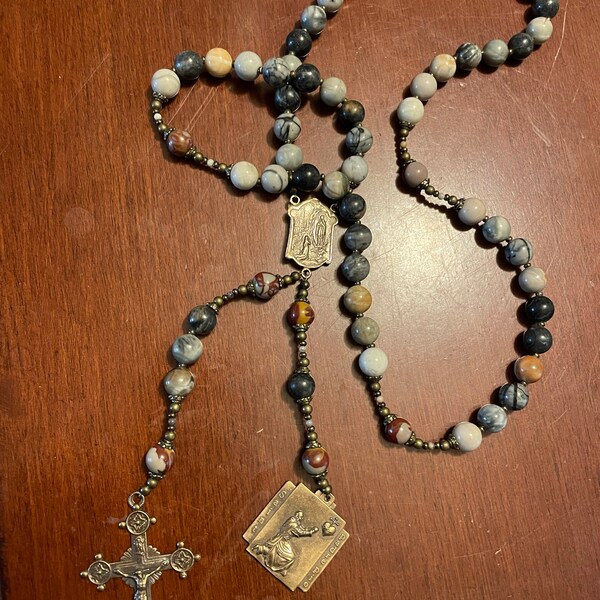 BEST SELLER! Padre Pio Mens or Boys Vintage Catholic Handmade Rosary ...