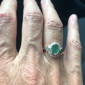 Rose Gold Ruby & Opal Ring 9ct 9k Solid Gold Vintage Opal | Etsy